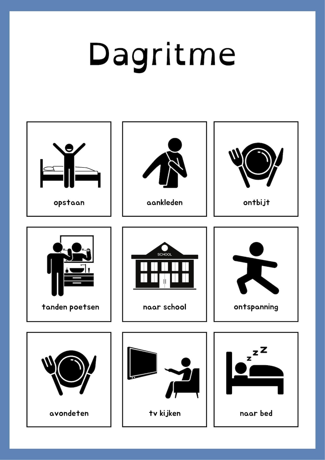 Daily Rhythm Pictograms for Children With ADHD, Autism, Special Needs ...