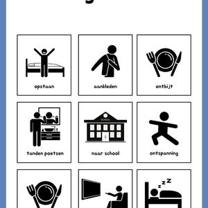 Dagritme pictogrammen voor kinderen met ADHD/ Visual schedule for kids ...
