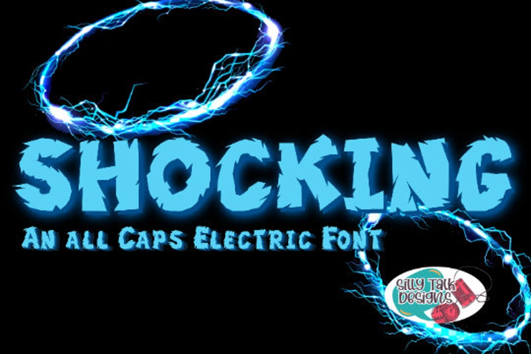 Shocking Font - Premium Font - True Type Font - Use With Cricut ...