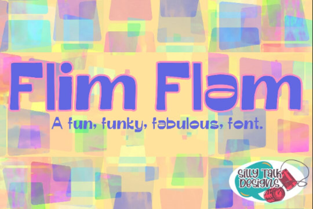 Flim Flam Font - Premium Font - True Type Font - Use With Cricut ...