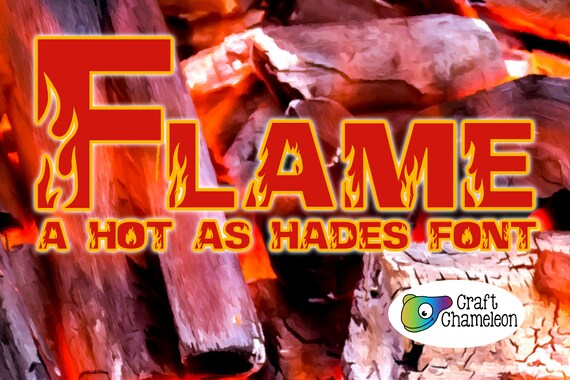 Flame Font Premium Font True Type Font Use With Cricut - Etsy
