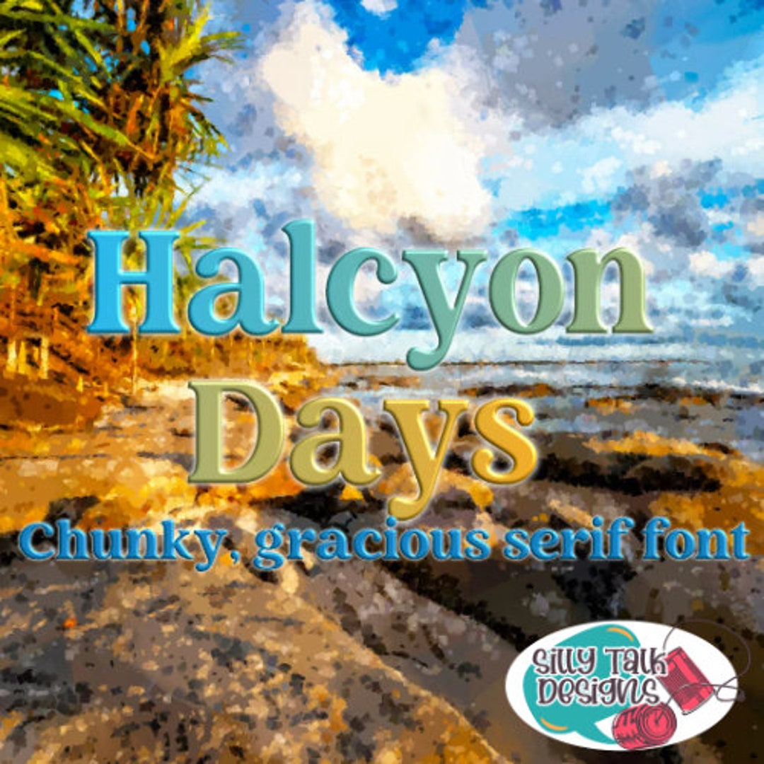 Halcyon Days Font - Premium Font - True Type Font - Use With Cricut ...
