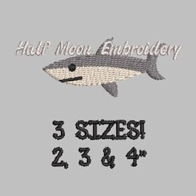 Shark Embroidery - Etsy