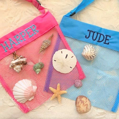 Personalized Kids Sea Shell Bag Personalized Kids Beach Bag - Etsy