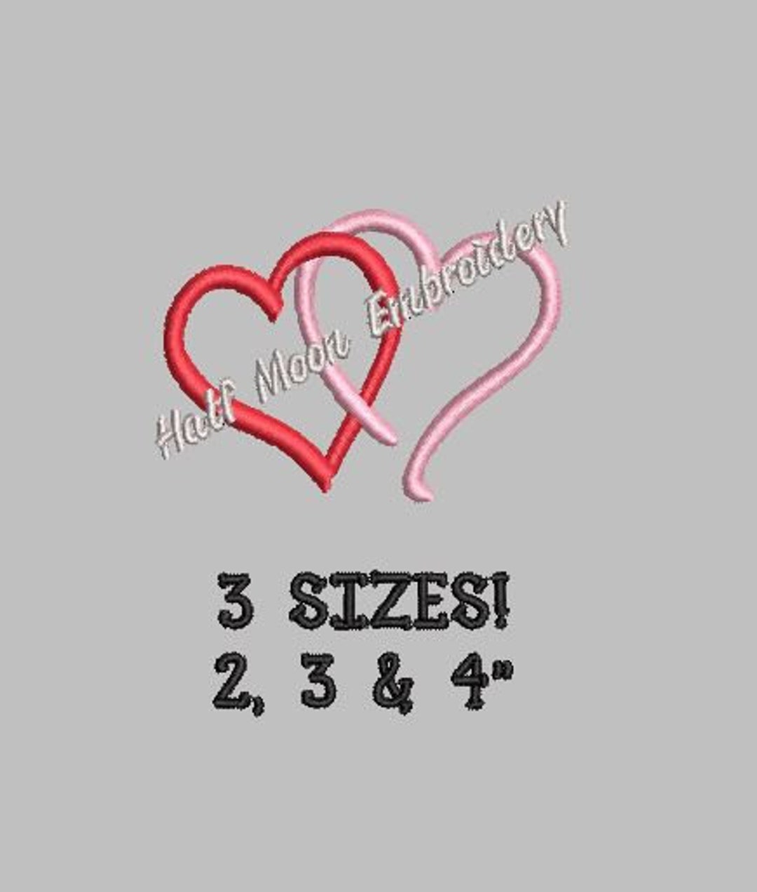 BOGO Free! Mini Double Hearts Embroidery Design Mini Joined Hearts ...