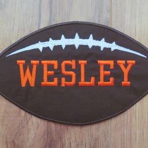 Personalized Football Patch Monogram Patch Monogram Football Patch ...