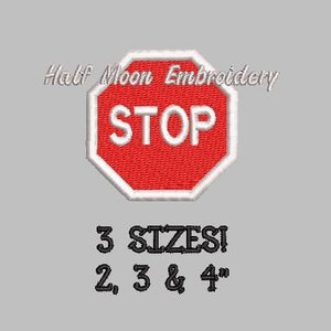 BOGO Free! Mini Stop Sign Embroidery Design Small Stop Sign Stop Sign ...