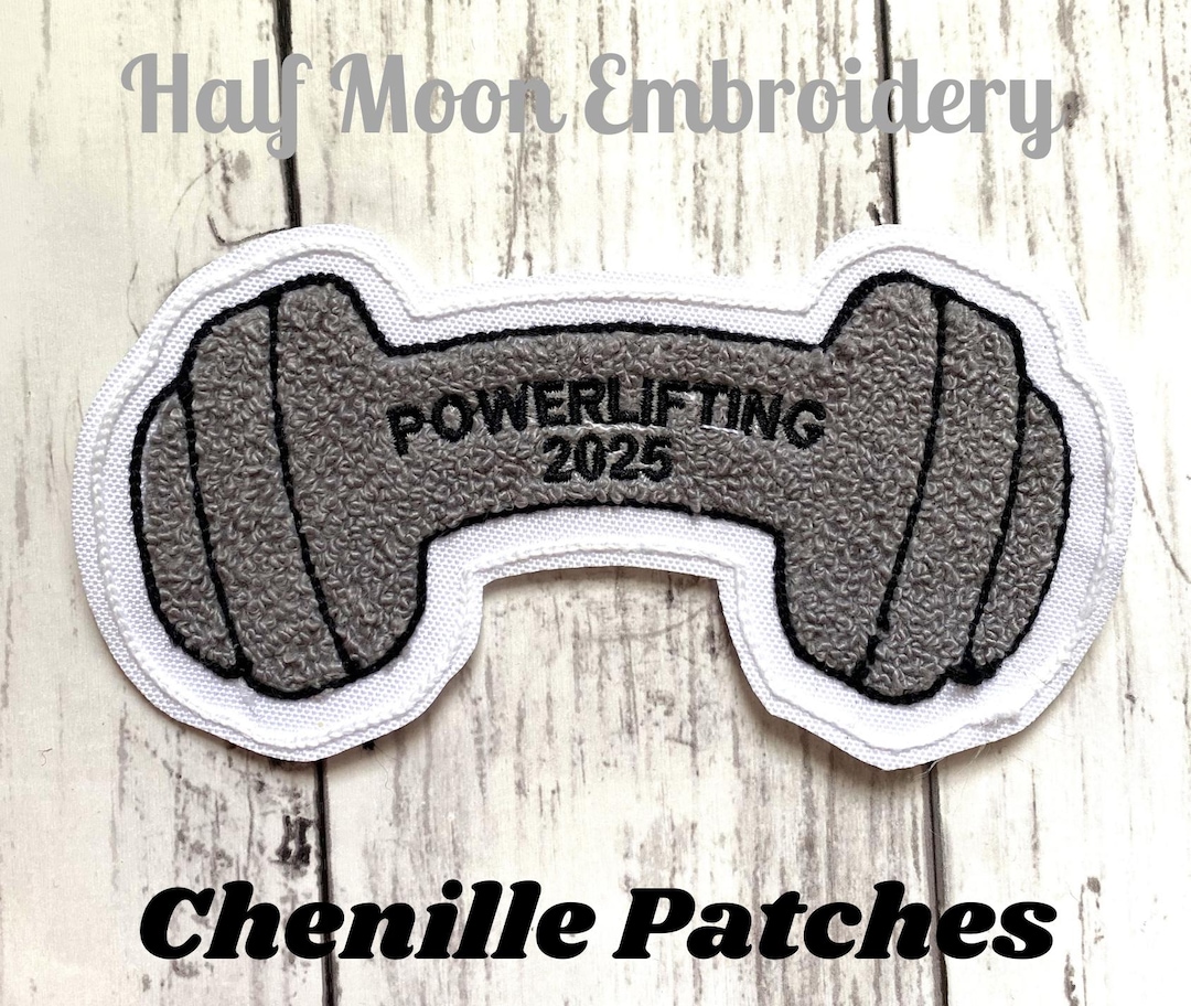 Chenille Powerlifting Letterman Jacket Patch | Personalized Chenille ...