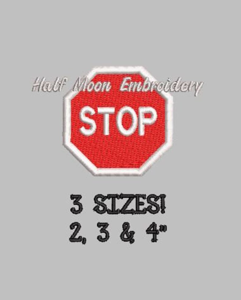 BOGO Free Mini Stop Sign Embroidery Design Small Stop Sign - Etsy