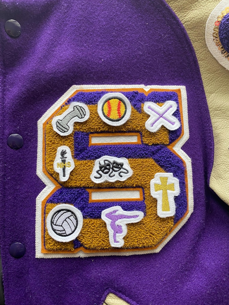 Varsity Letter Patch Inserts | Embroidered Small Patches for Letterman ...