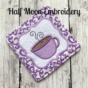 BOGO Free! ITH Mug Rug Embroidery Design | ITH Mug Mat Embroidery ...