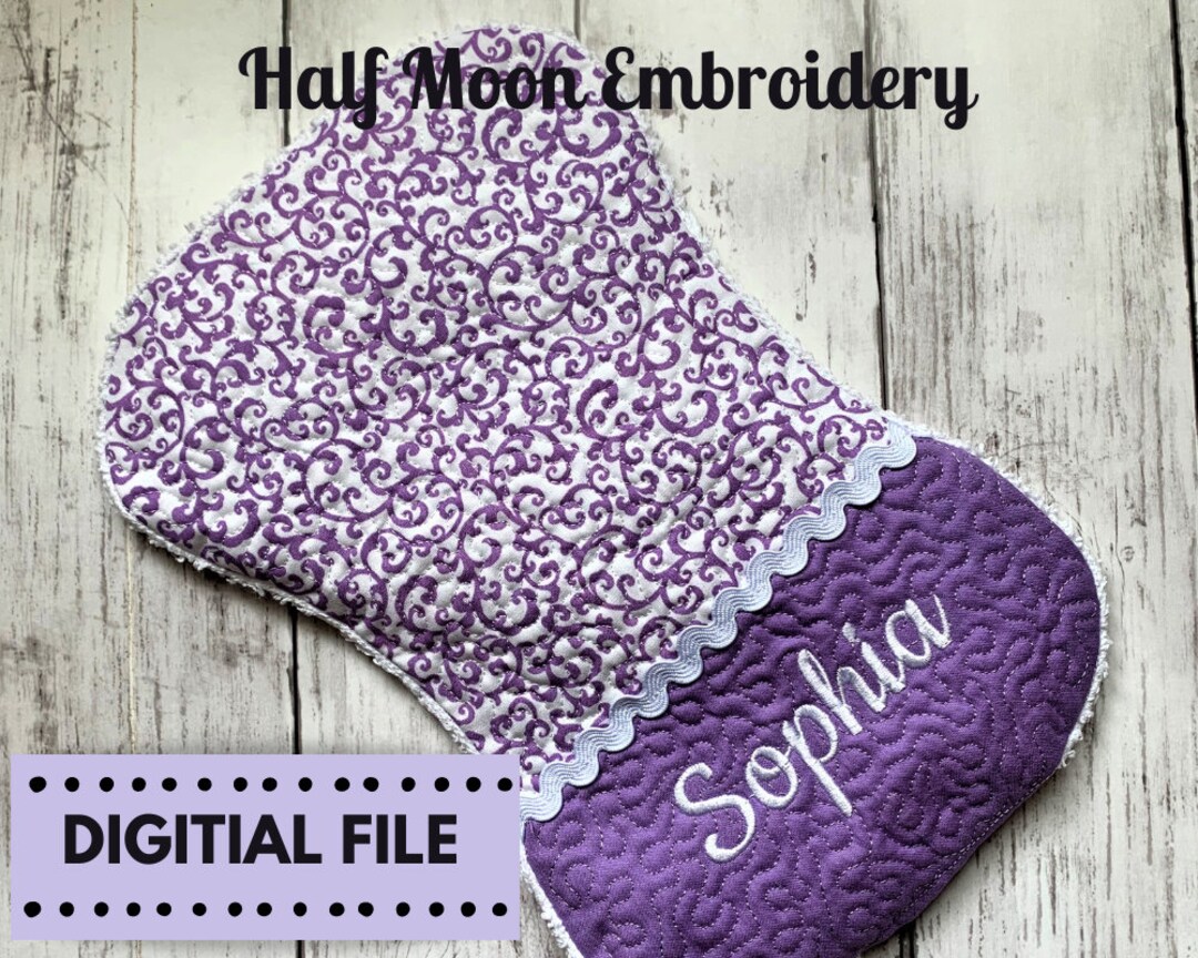 BOGO Free! ITH Burp Cloth Embroidery Design | ITH Burp Rag Embroidery ...