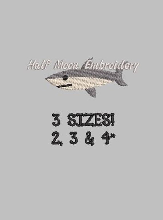 BOGO Free Mini Shark Embroidery Design Small Shark Beach - Etsy