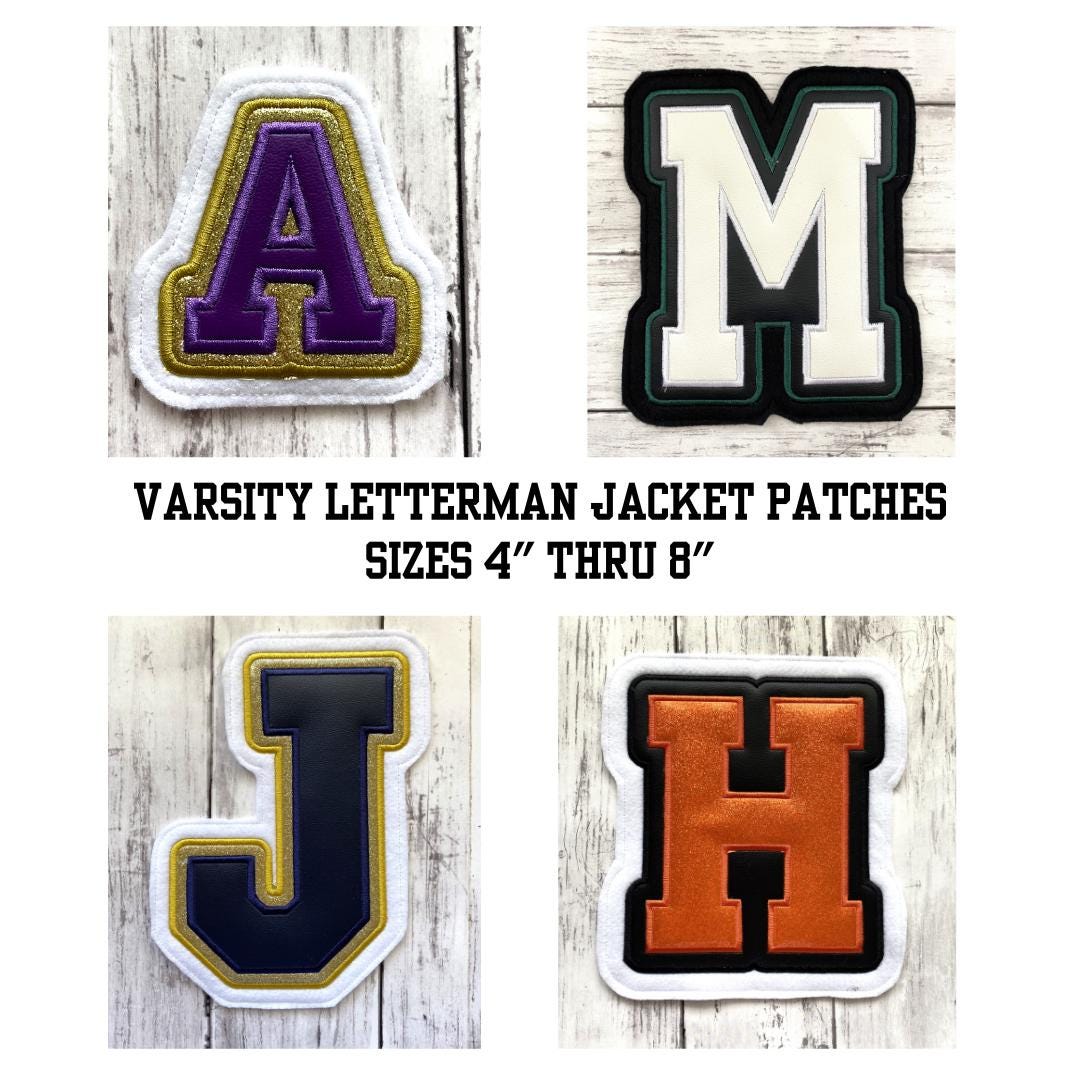 Custom Varsity Letter and Number Patch for Letterman Jacket ...