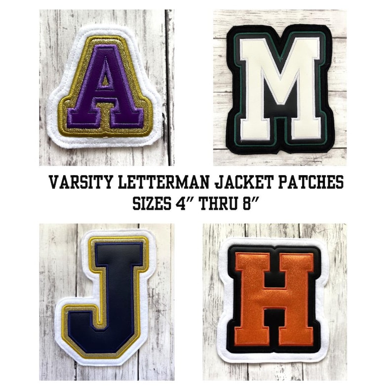Custom Varsity Letter and Number Patch for Letterman Jacket ...