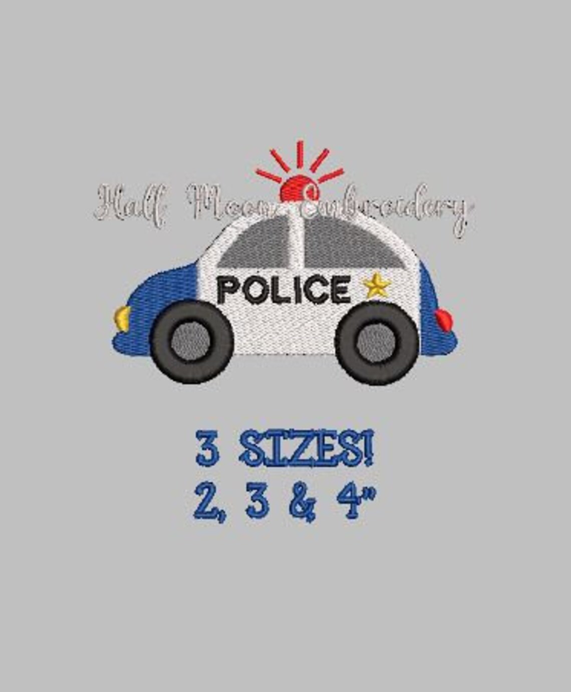 BOGO Free Mini Police Car Embroidery Design Small Police Car | Etsy