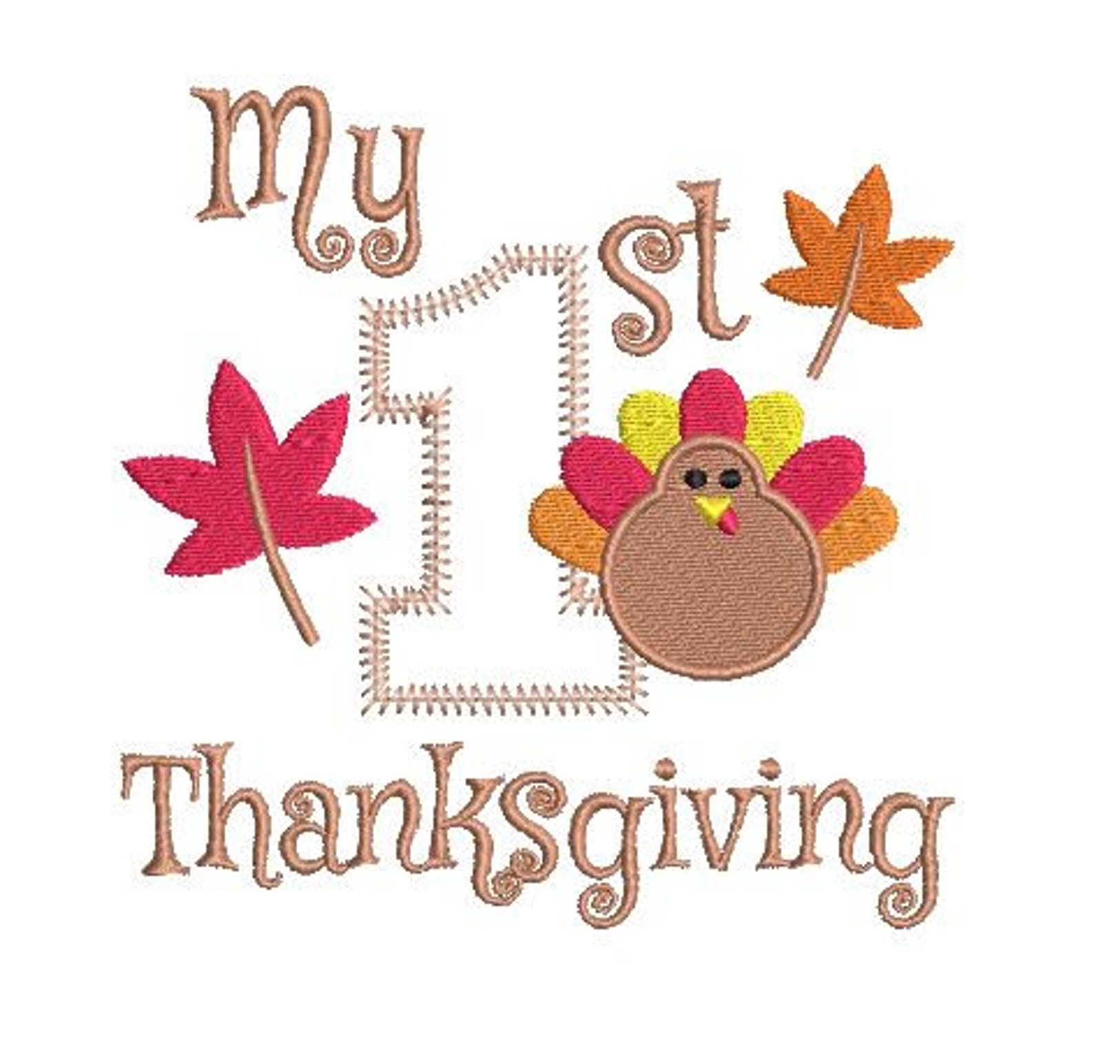 BOGO Free My First Thanksgiving Embroidery Design My 1st - Etsy