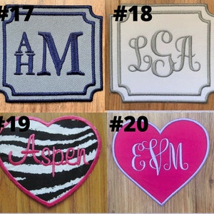 Personalized Patch Monogram Patch Custom Patches Iron on Patches ...