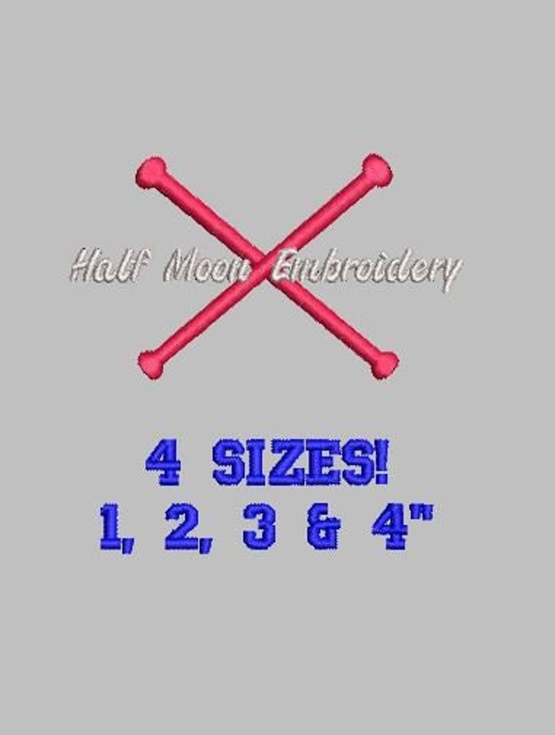 BOGO Free! Mini Batons Embroidery Design | Small Batons | Twirler ...