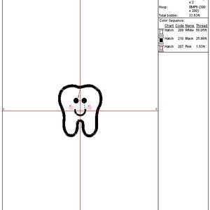 BOGO Free! Mini Tooth Embroidery Design | Small Tooth | Tooth Applique ...