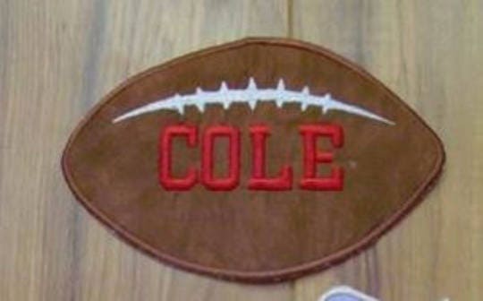Personalized Football Patch Monogram Patch Monogram Football Patch ...