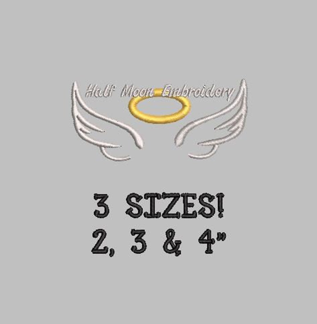BOGO Free! Mini Halo Embroidery Design Mini Angel Wings Embroidery ...