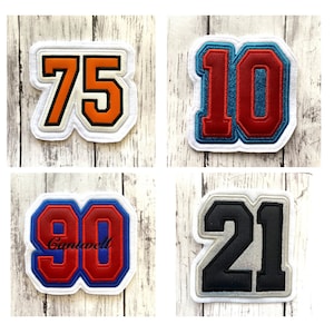 Personalized Jersey Number Letterman Jacket Patch Sports Number Patch ...