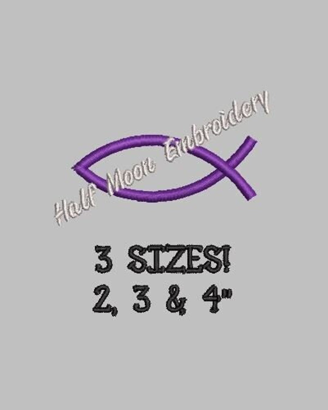 BOGO Free! Mini Jesus Fish Embroidery Design | Small Jesus Fish ...