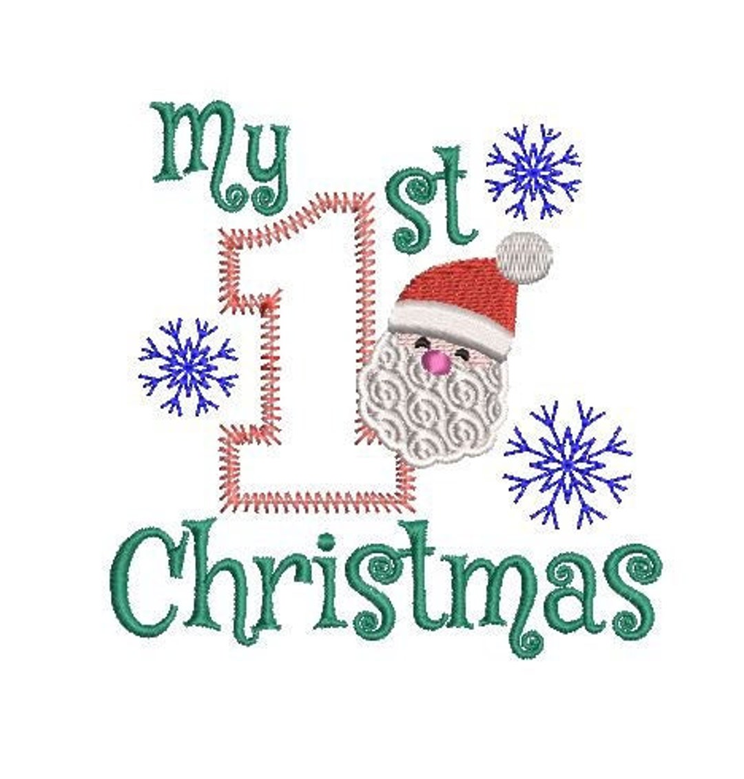 BOGO Free! My First Christmas Embroidery Design My 1st Christmas ...