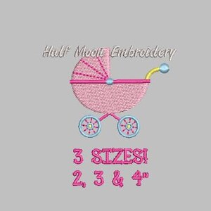 BOGO Free! Mini Baby Stroller Embroidery Design | Mini Baby Carriage ...