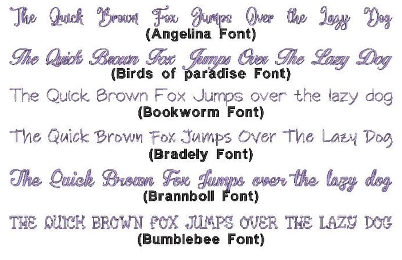 Custom Name Embroidery Design Name Digitized Letters - Etsy