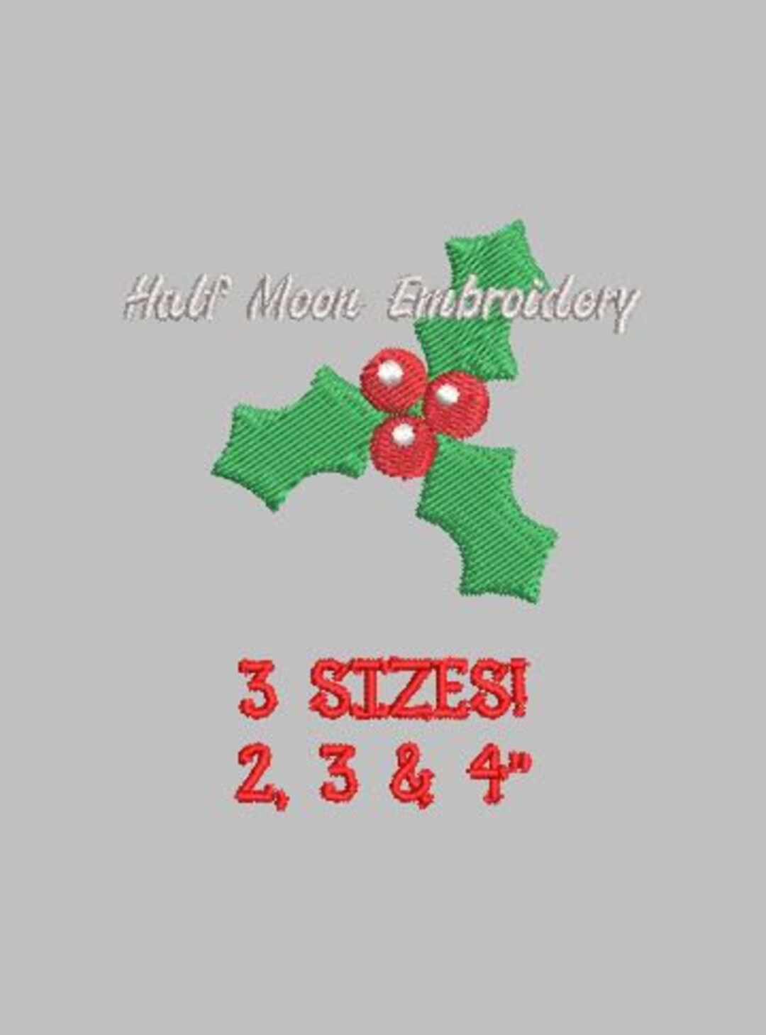 BOGO Free! Mini Holly Embroidery Design | Small Holly | Christmas Holly ...