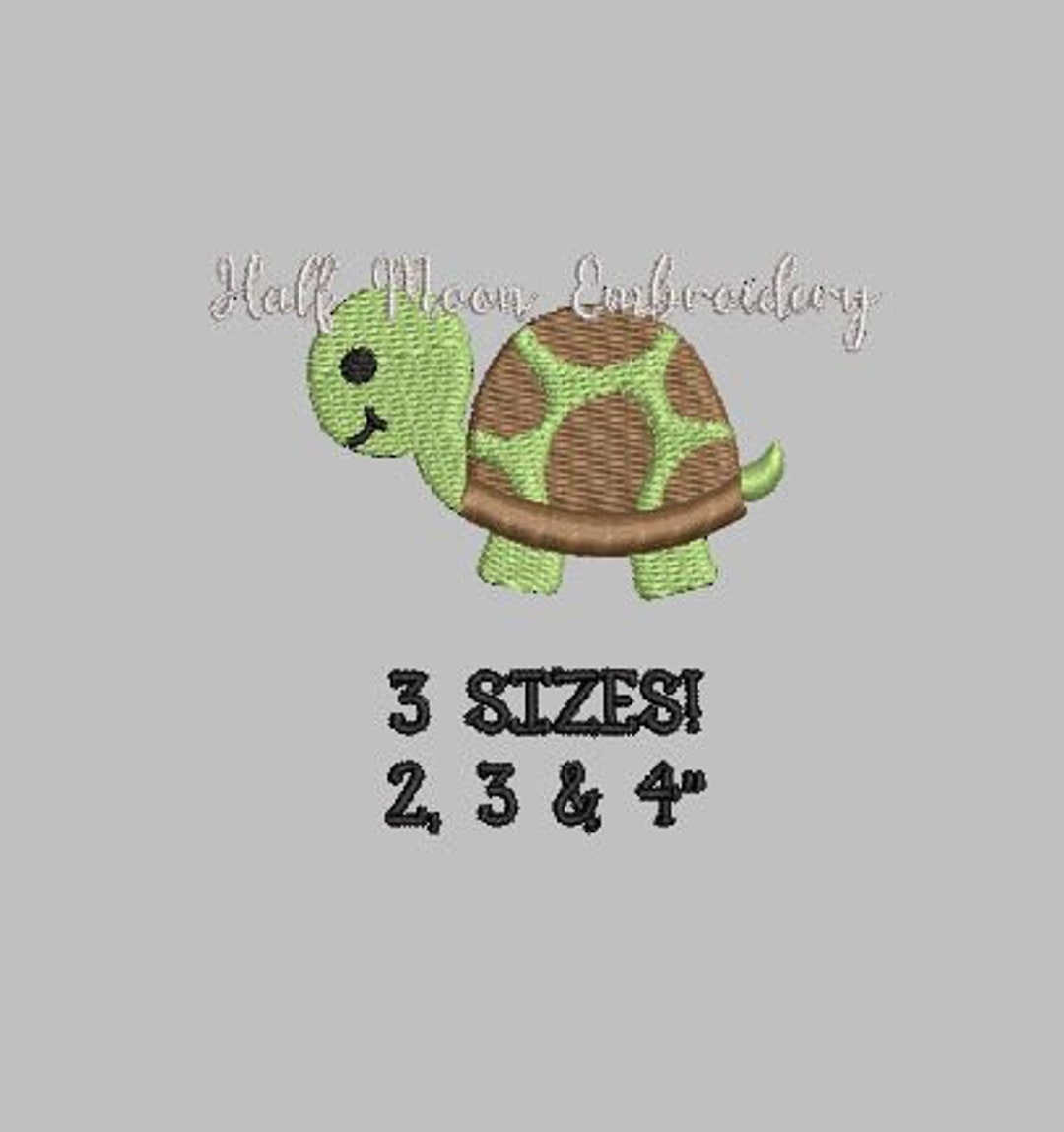 BOGO Free! Mini Turtle Embroidery Design | Small Turtle | Mini Tortoise ...