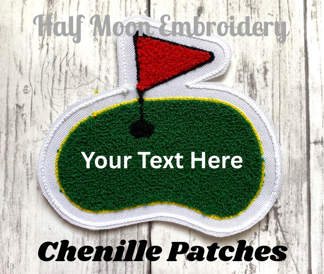Chenille Golf Letterman Jacket Patch | Personalized Chenille Golf Patch | Custom Golf Patch ...