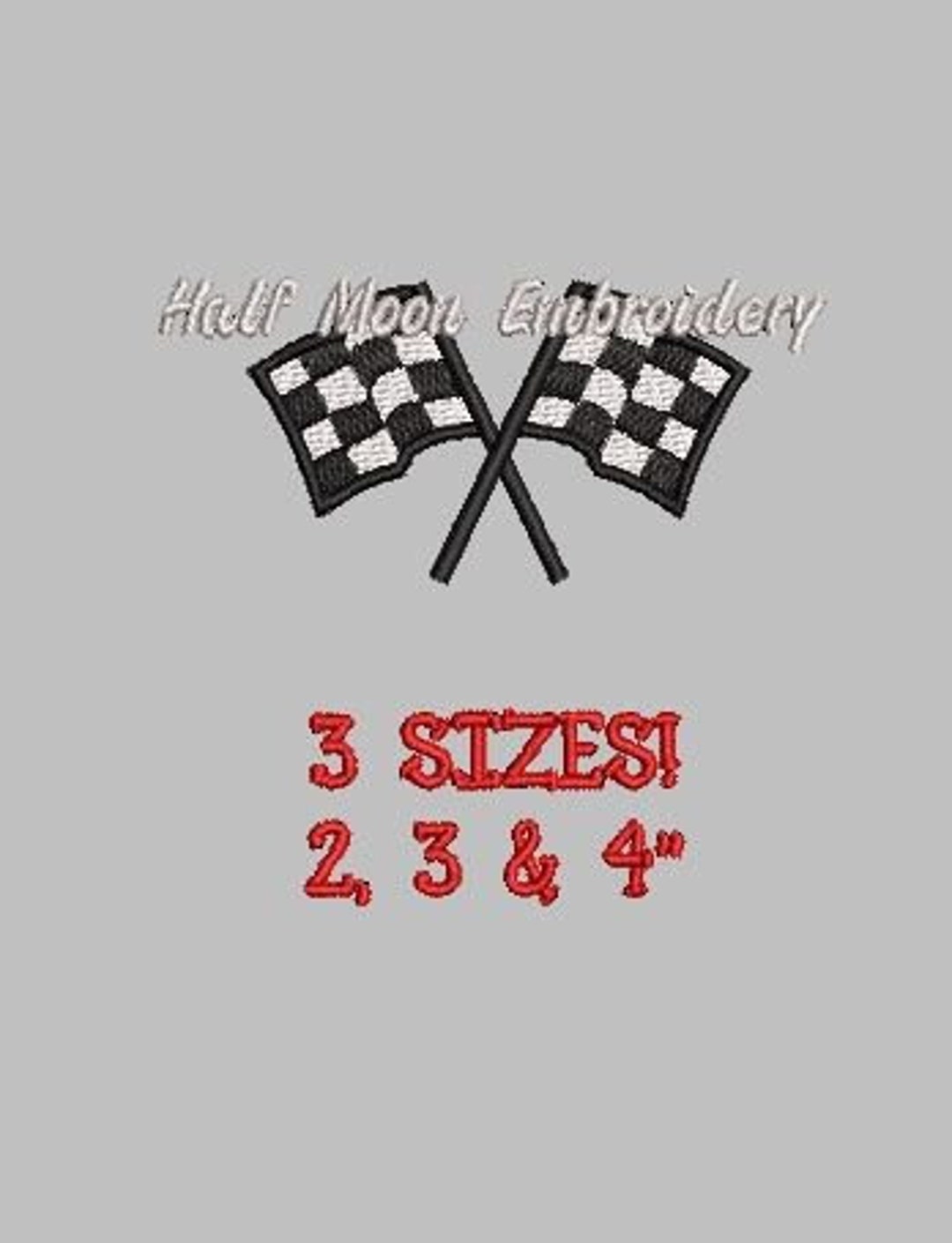 BOGO Free! Mini Checkered Flags Embroidery Design | Small Checkered ...