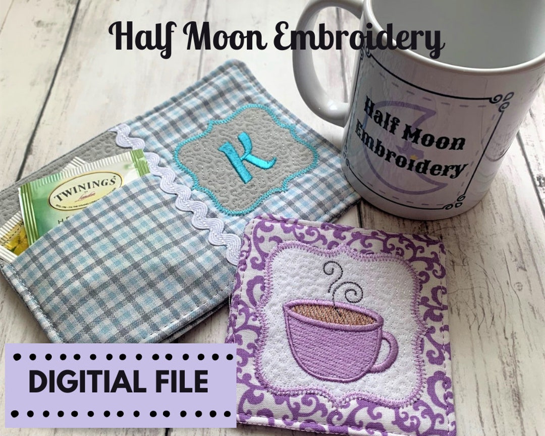 BOGO Free! ITH Mug Rug Embroidery Design | ITH Mug Mat Embroidery ...