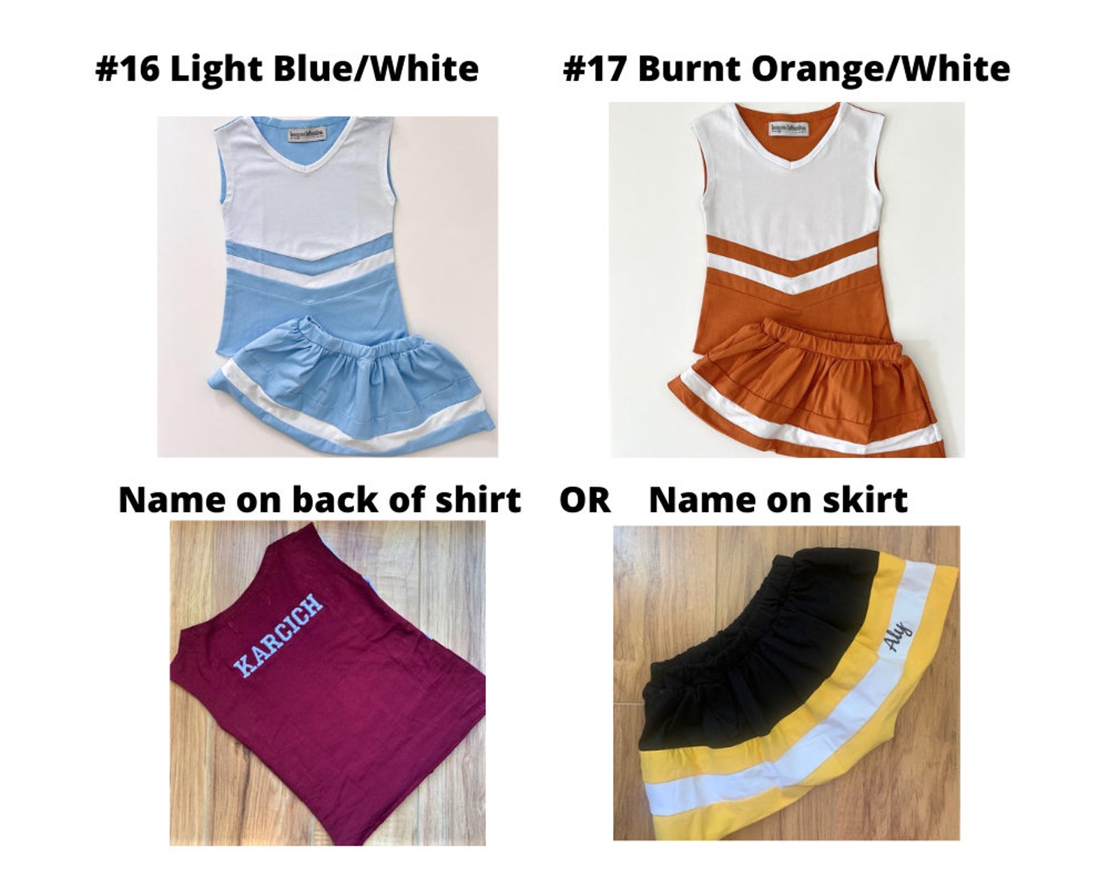 Personalized Cheer Uniforms Girls Cheer Outfits Personalized ...