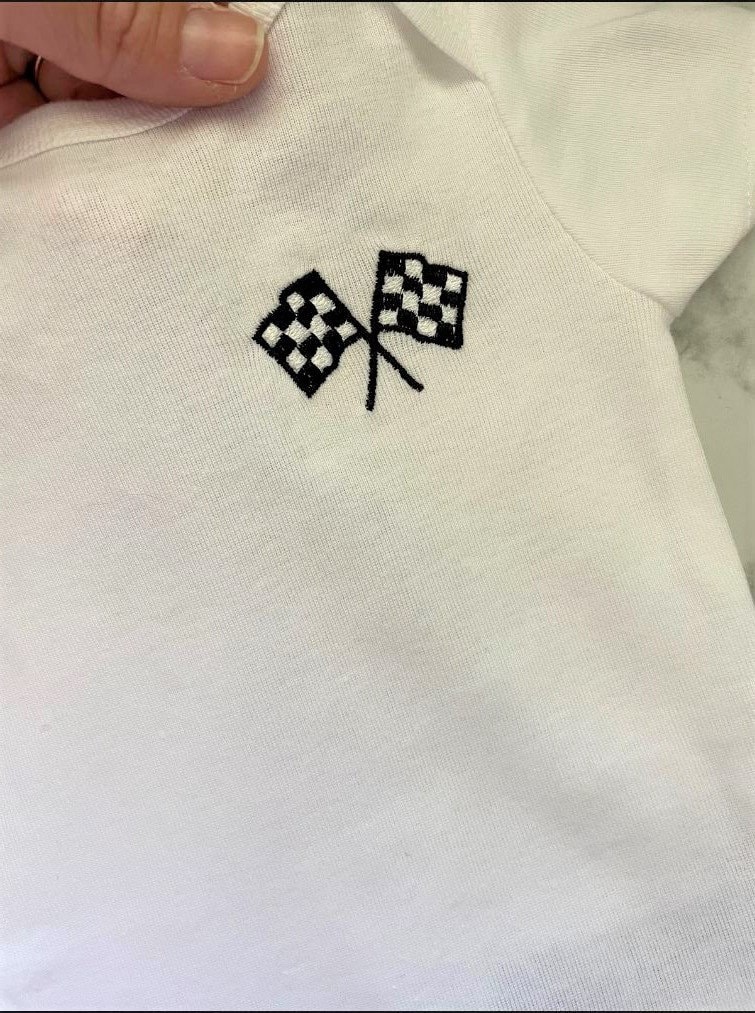 Mini Checkered Flags Embroidery Design | Small Checkered Flags | Mini ...