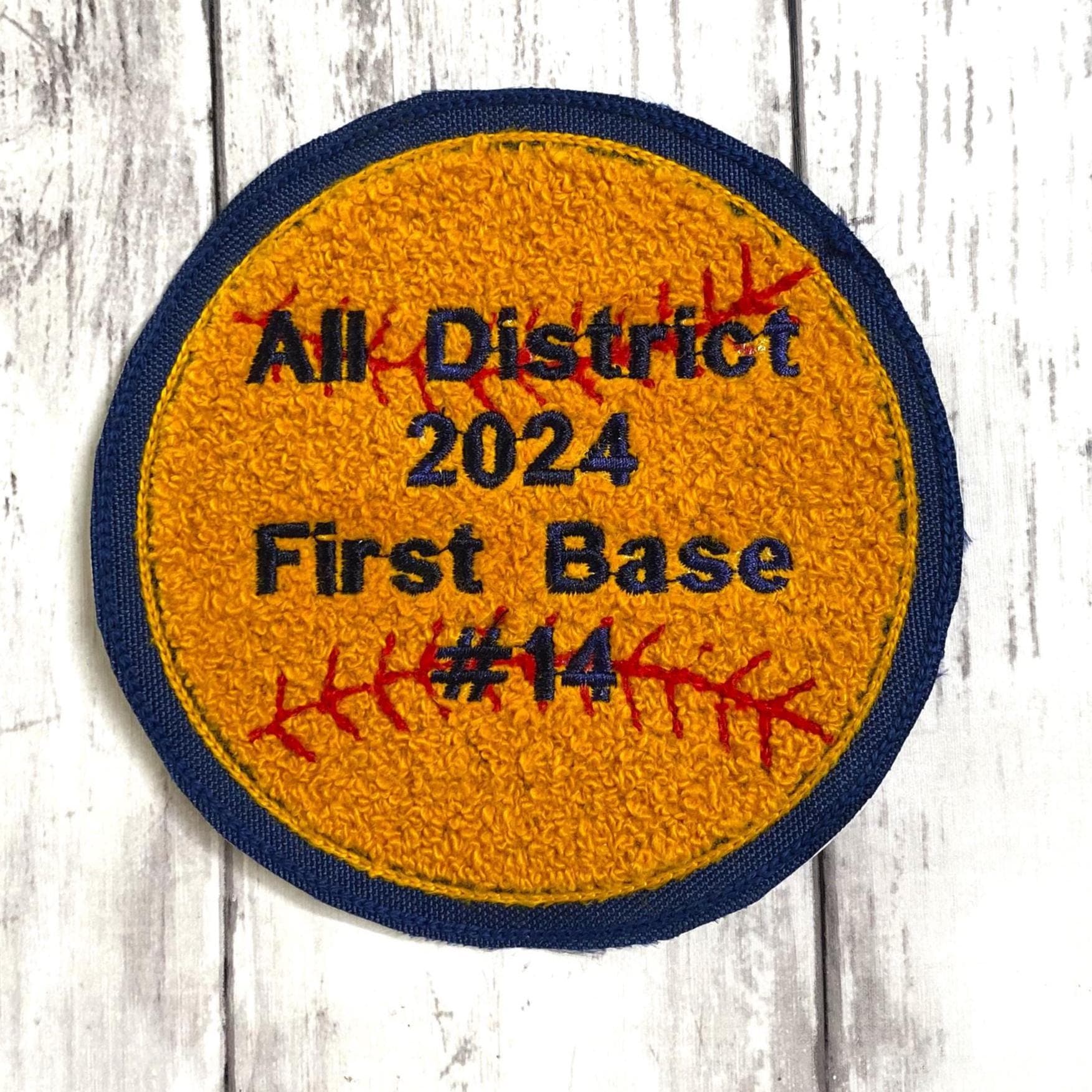 Personalized Softball Letterman Jacket Patch | Chenille Softball Patch ...