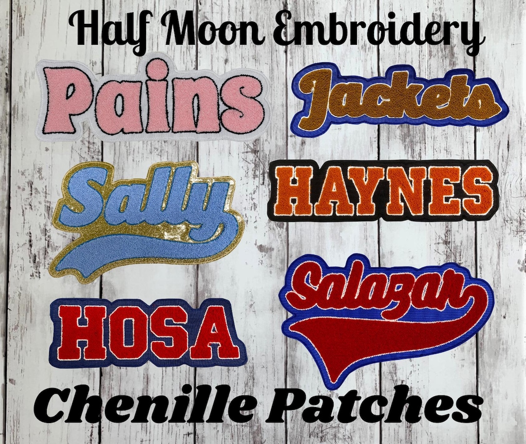 Personalized Chenille Name Letterman Jacket Patch | Custom Chenille ...