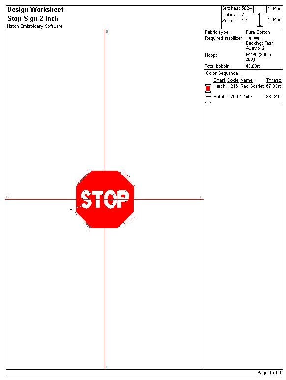 BOGO Free Mini Stop Sign Embroidery Design Small Stop Sign | Etsy