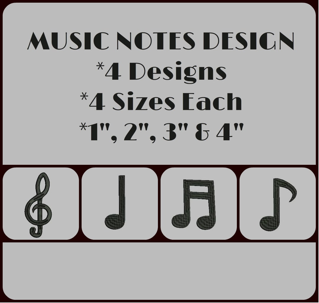 BOGO Free! Mini Music Notes Embroidery Design Small Music Noted Music ...