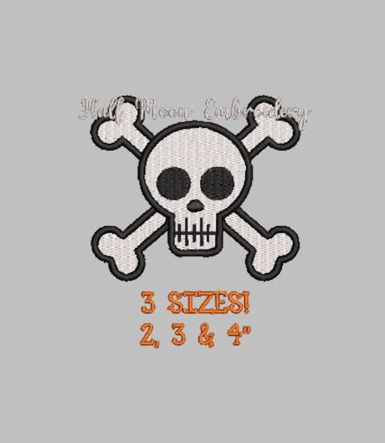 BOGO Free Mini Skull Embroidery Design Mini Skull and Cross - Etsy