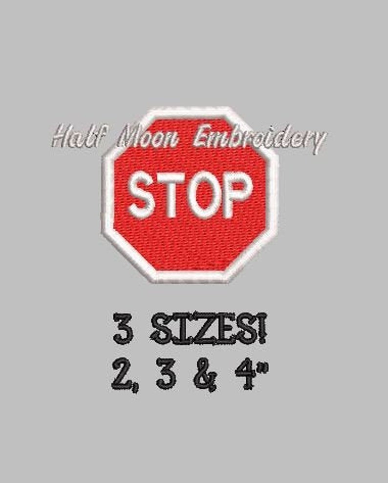 BOGO Free Mini Stop Sign Embroidery Design Small Stop Sign - Etsy
