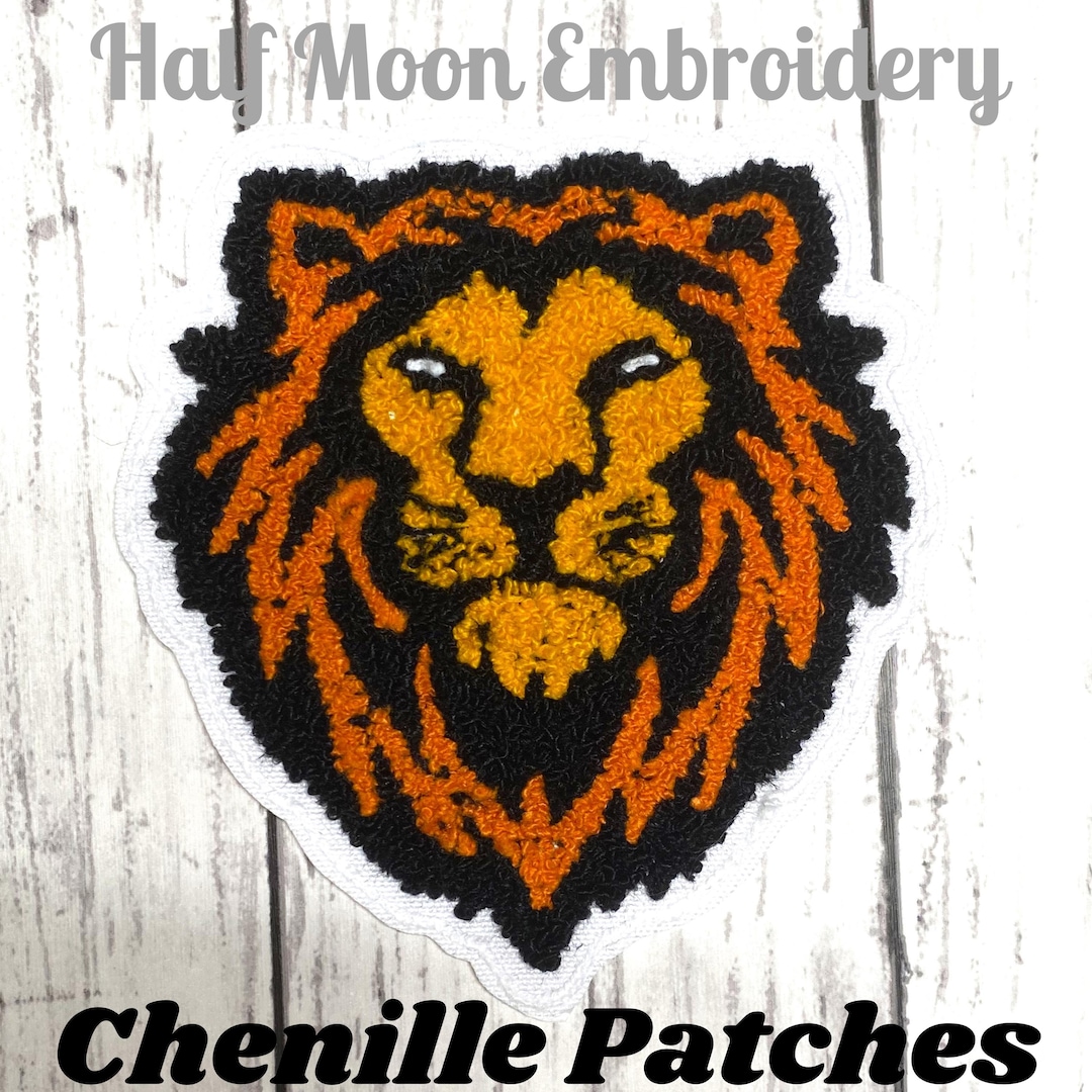 Chenille Lion Letterman Jacket Patch | Custom Lion Patch | Lion Jacket ...