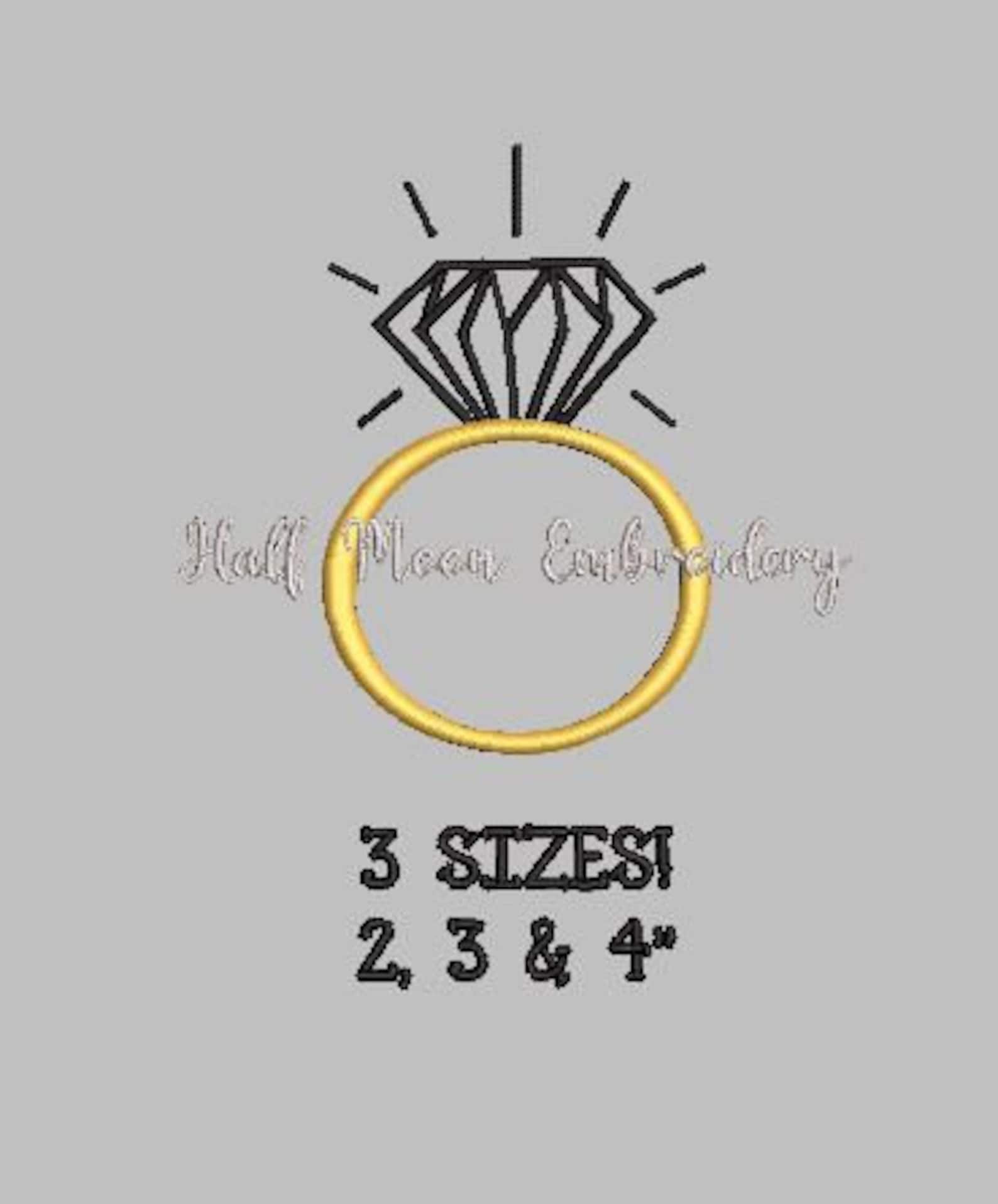 BOGO Free! Mini Diamond Ring Embroidery Design Small Diamond Ring Mini ...