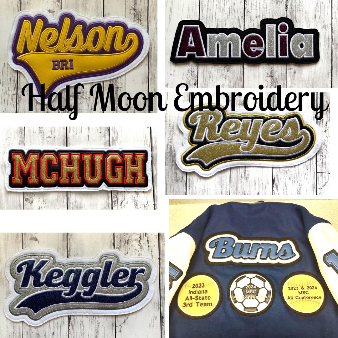 Personalized Letterman Jacket Name Patch | Custom Jacket Patches ...