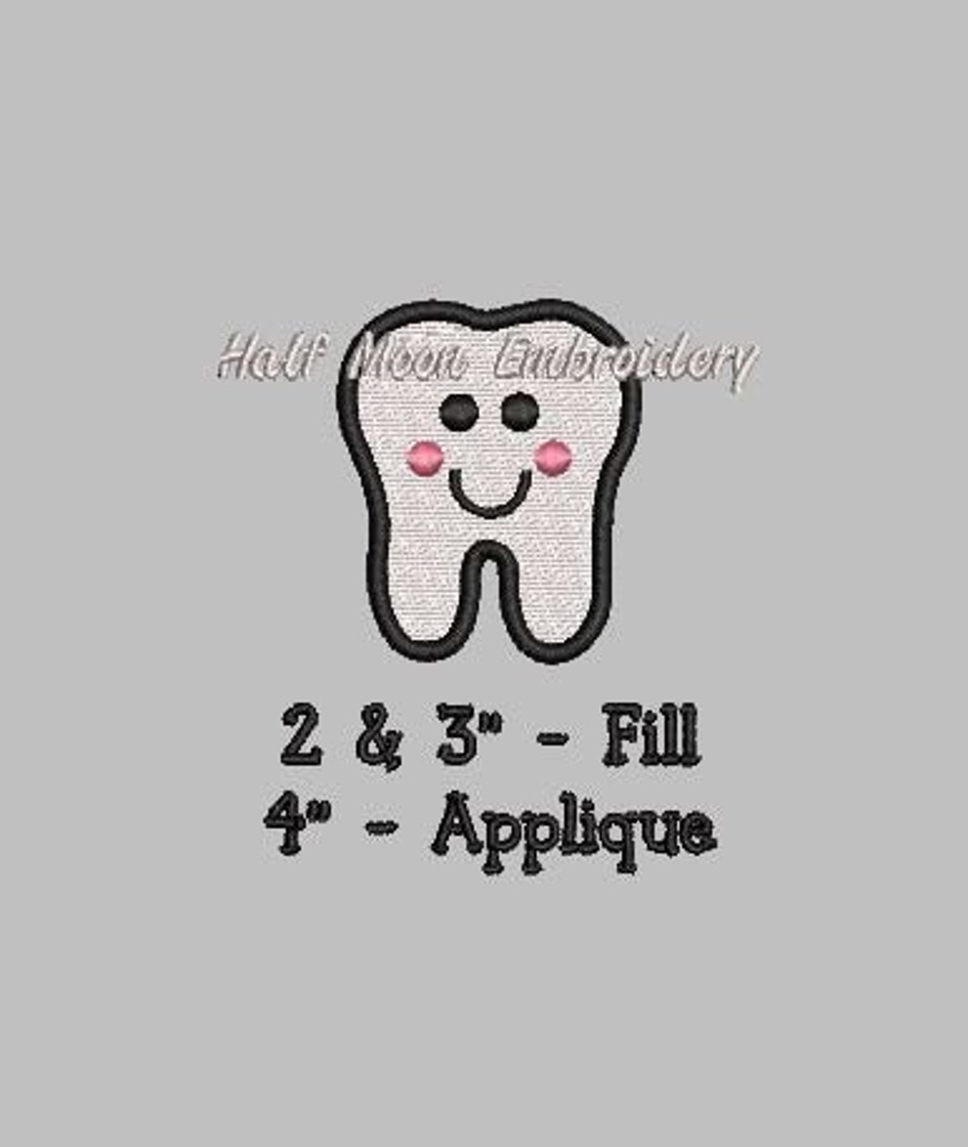 BOGO Free! Mini Tooth Embroidery Design | Small Tooth | Tooth Applique ...