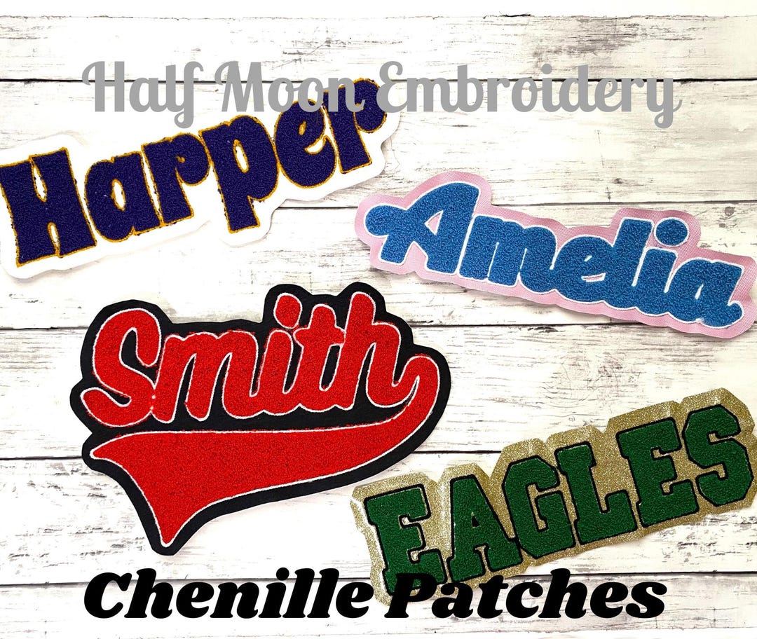 Personalized Chenille Name Letterman Jacket Patch | Custom Chenille ...