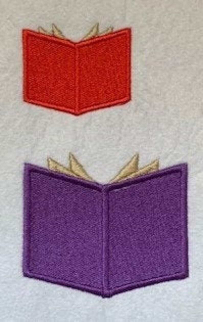 BOGO Free Mini Book Embroidery Design Small Book School | Etsy